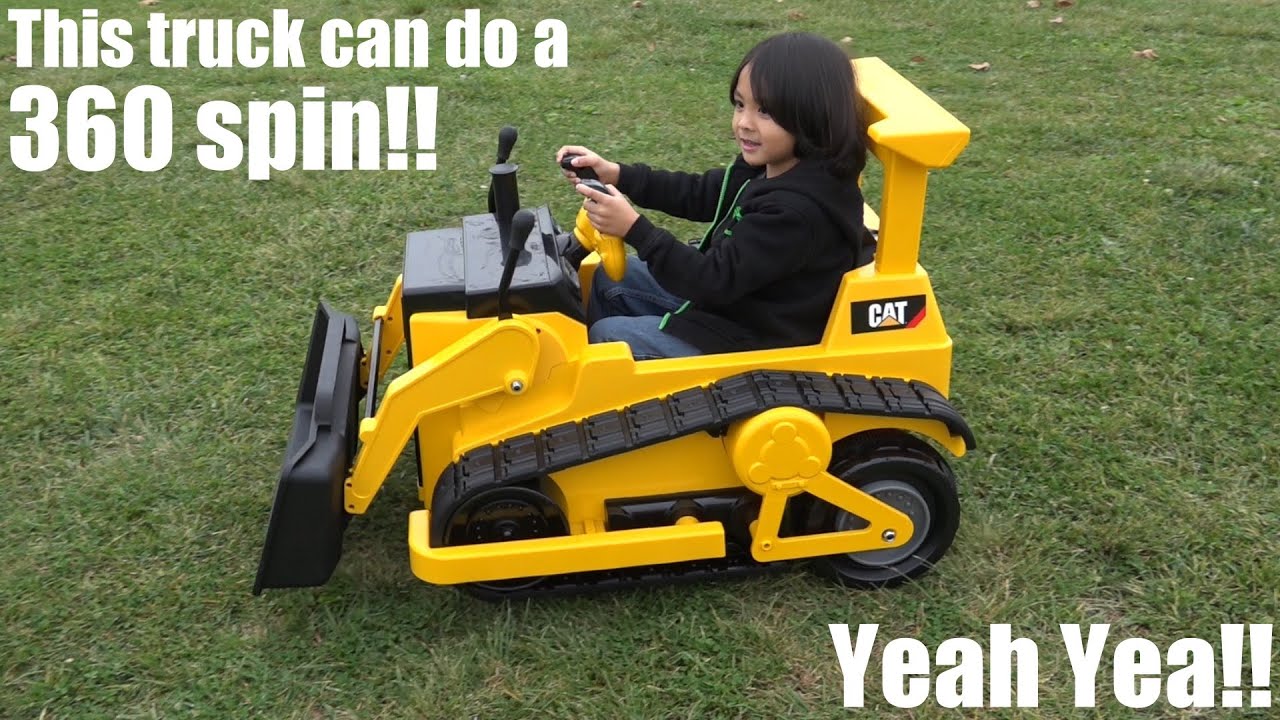Power Ride-On Trucks: First Time Driving/Riding A Caterpillar Bulldozer ...