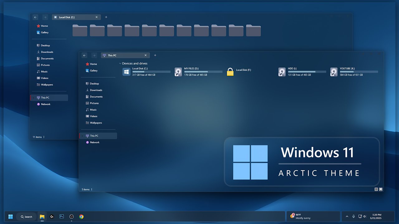 Windows 11 Arctic Nord Color Theme | Complete Customization Step-by ...