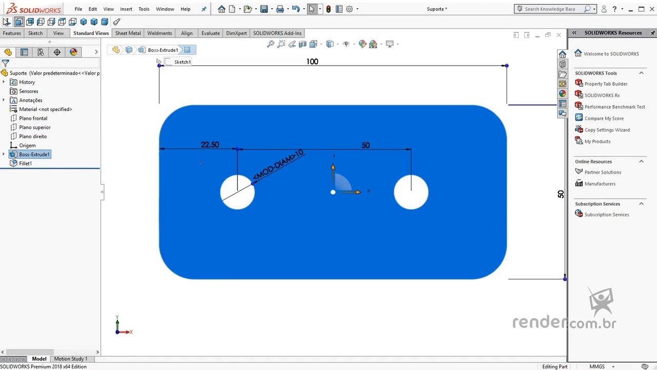 5 - Herramientas para ver plantillas | SolidWorks 2018 Piezas - YouTube