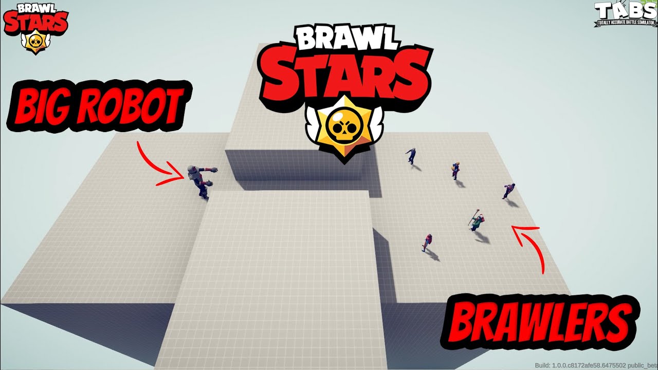 (BRAWLSTARS) 5 Brawlers vs 1 Big Robot Totally Accurate Battle ...