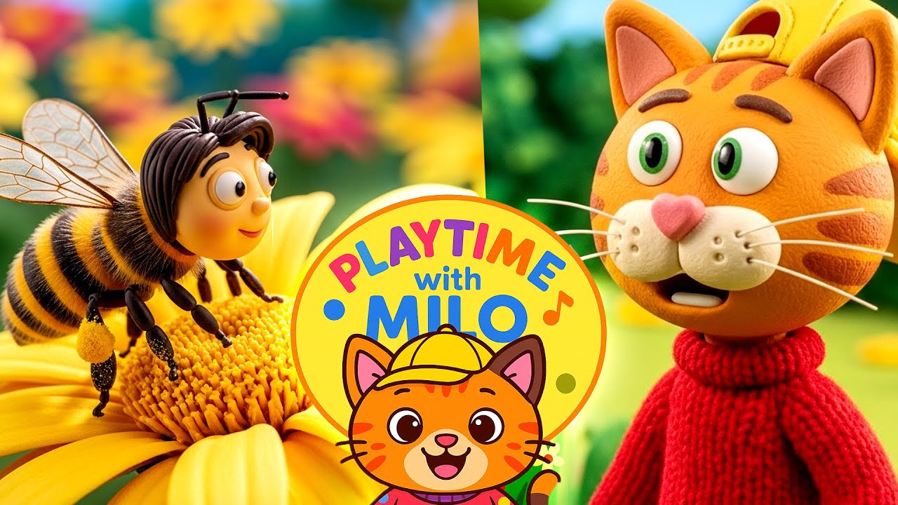 Milo the Kitten & The Busy Bee 🐱🐝 Bedtime Story for Kids | Educational ...