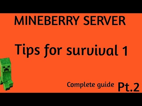 MINEBERRY survival tips for beginners and guide, part-2 - YouTube