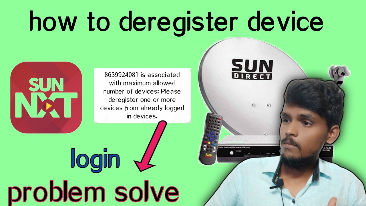 how to deregister sunnext device in telugu | deregister sunnext app in ...