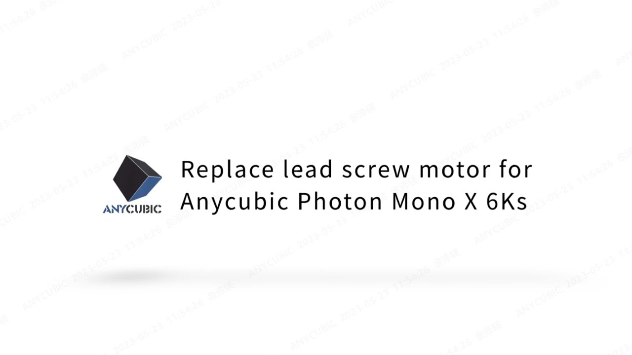 Replace lead screw motor for Anycubic Photon Mono X 6Ks - YouTube
