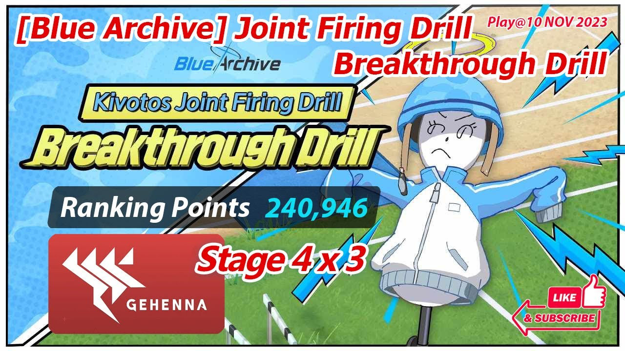 [Blue Archive] Joint Firing Drill - Breakthrough Drill | Stage 4 x 3 ...