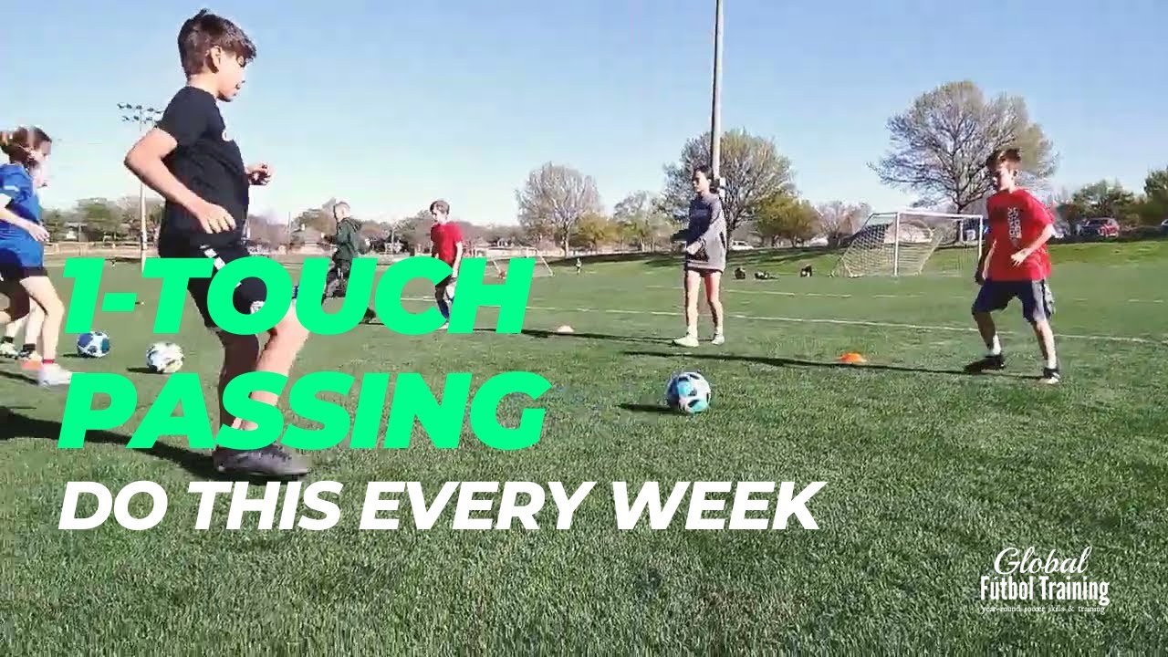 One touch passing - soccer drill for all ages - YouTube