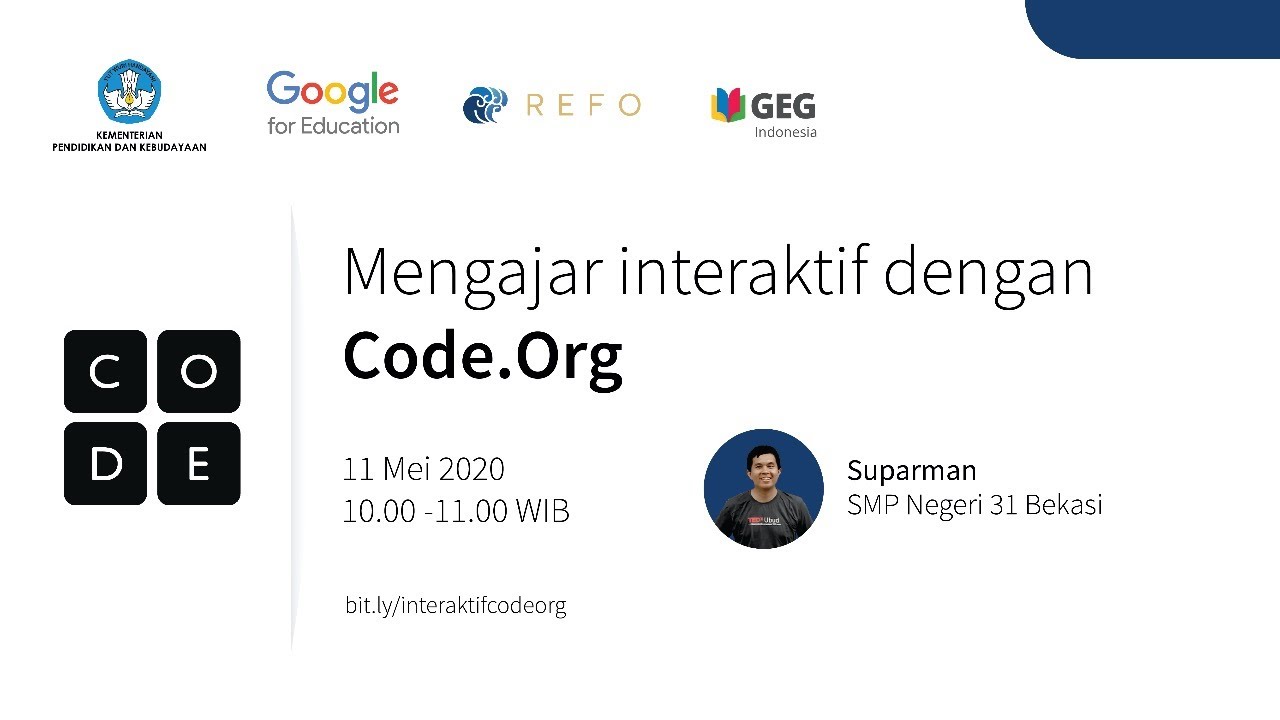 Indonesia Edu Webinars: Mengajar interaktif dengan Code.Org - YouTube