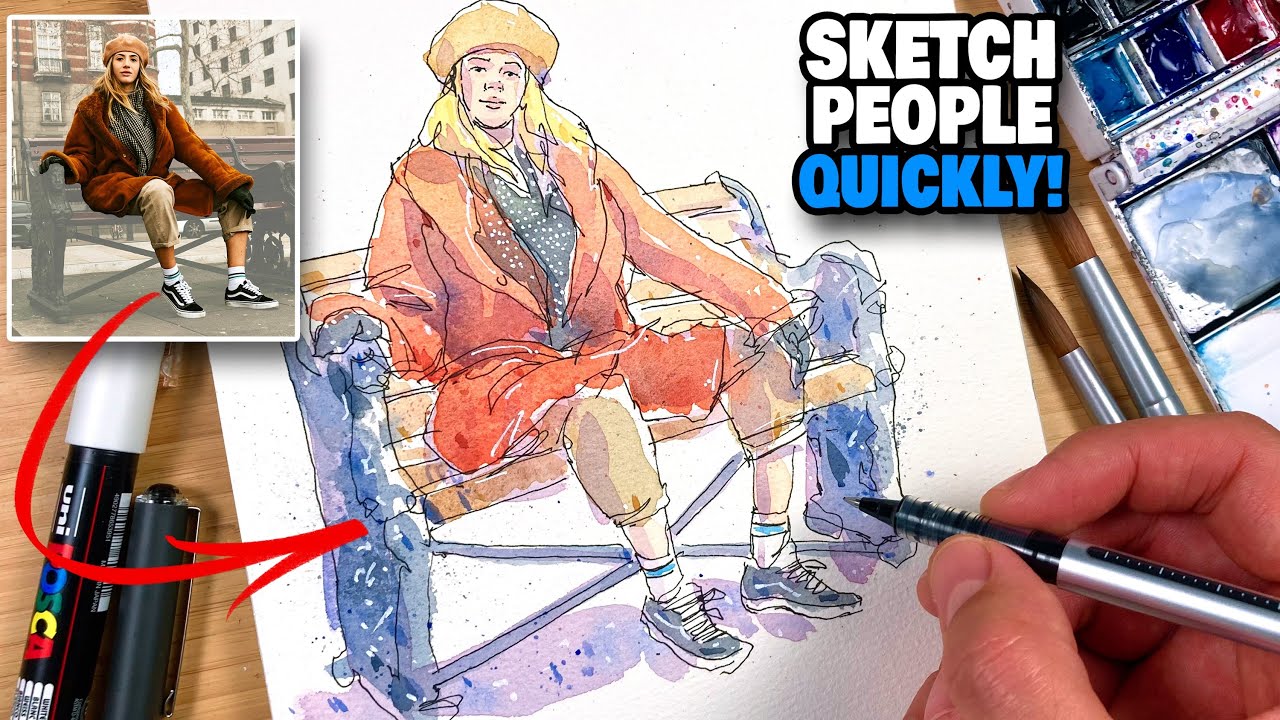 How to SKETCH PEOPLE quickly & loosely! - YouTube