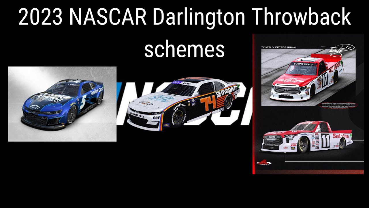 2023 NASCAR Darlington Throwback Schemes - YouTube