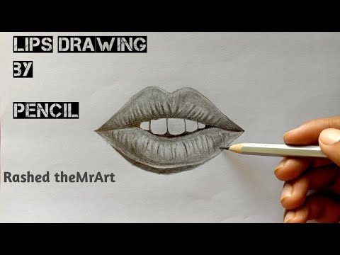 How to Draw and Shade Lips by pencil step by step - YouTube
