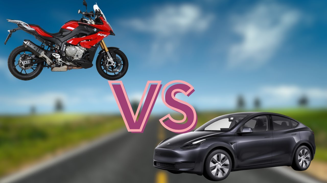 TESLA DASHCAM: TESLA Model 3 Long Range vs BMW S1000 XR Motorcycle 0-55 ...