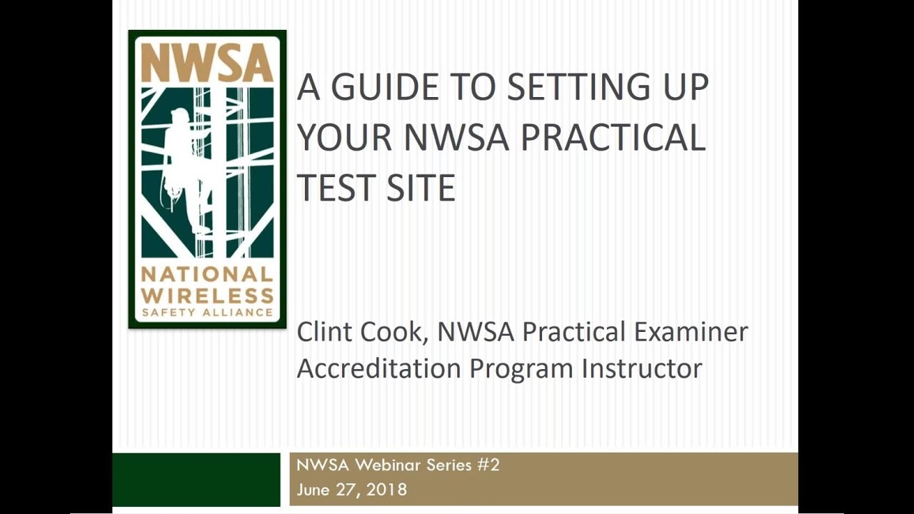 A Guide to Setting Up Your NWSA Practical Test Site - YouTube