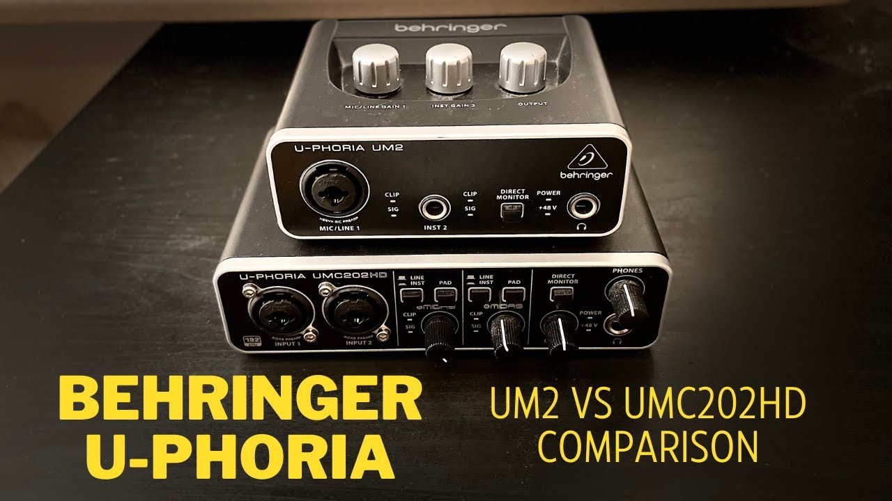 UM-2 vs UMC202HD | Comparing Behringer U-Phoria Audio Interfaces - YouTube