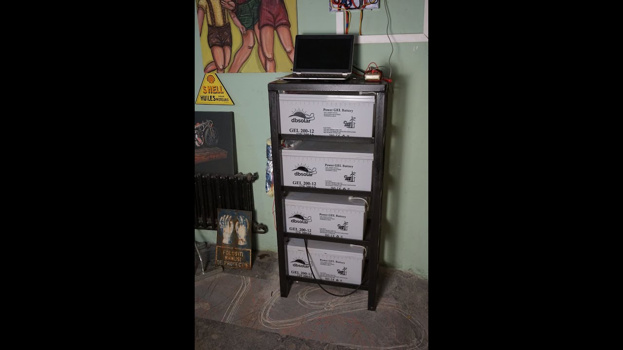 ENERGY STORAGE Homebuilt Battery Rack for 4 pcs x 12v 200 amp - YouTube