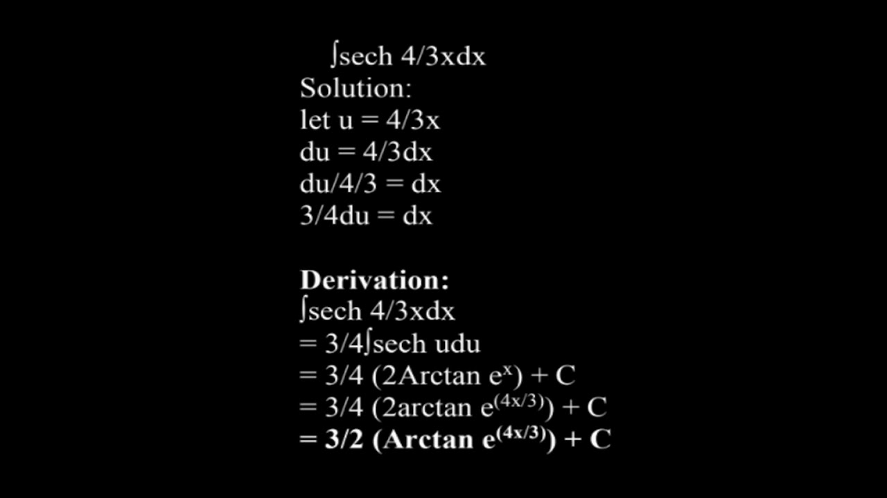 Hyperbolic Functions using Secant - Calculus - YouTube