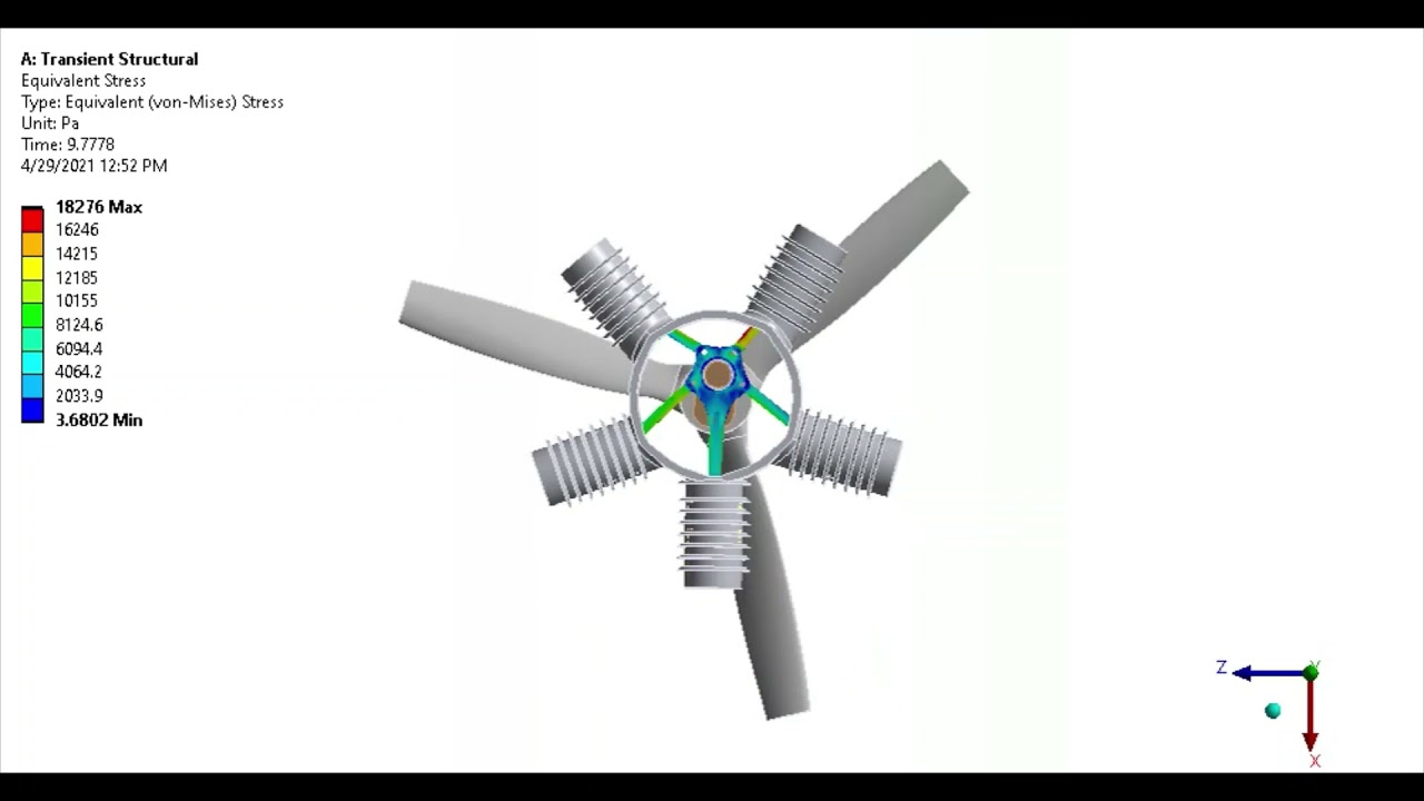Radial engine simulation in ANSYS - YouTube