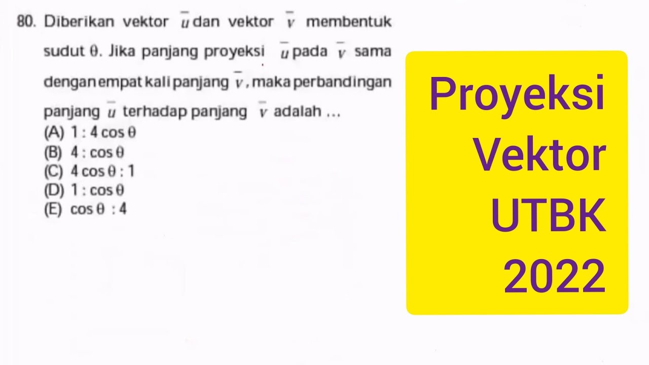 Proyeksi Vektor UTBK. - YouTube