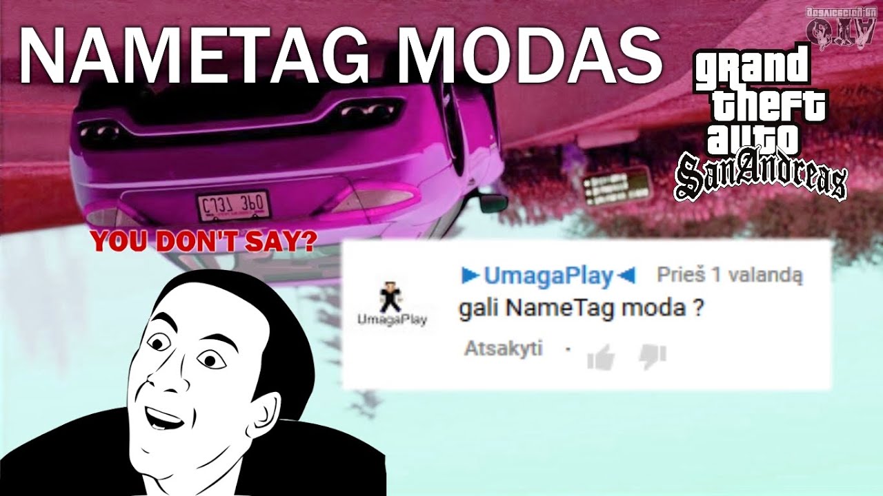 GTA SA "Nametag" SA-MP 0.3.7 versija - YouTube