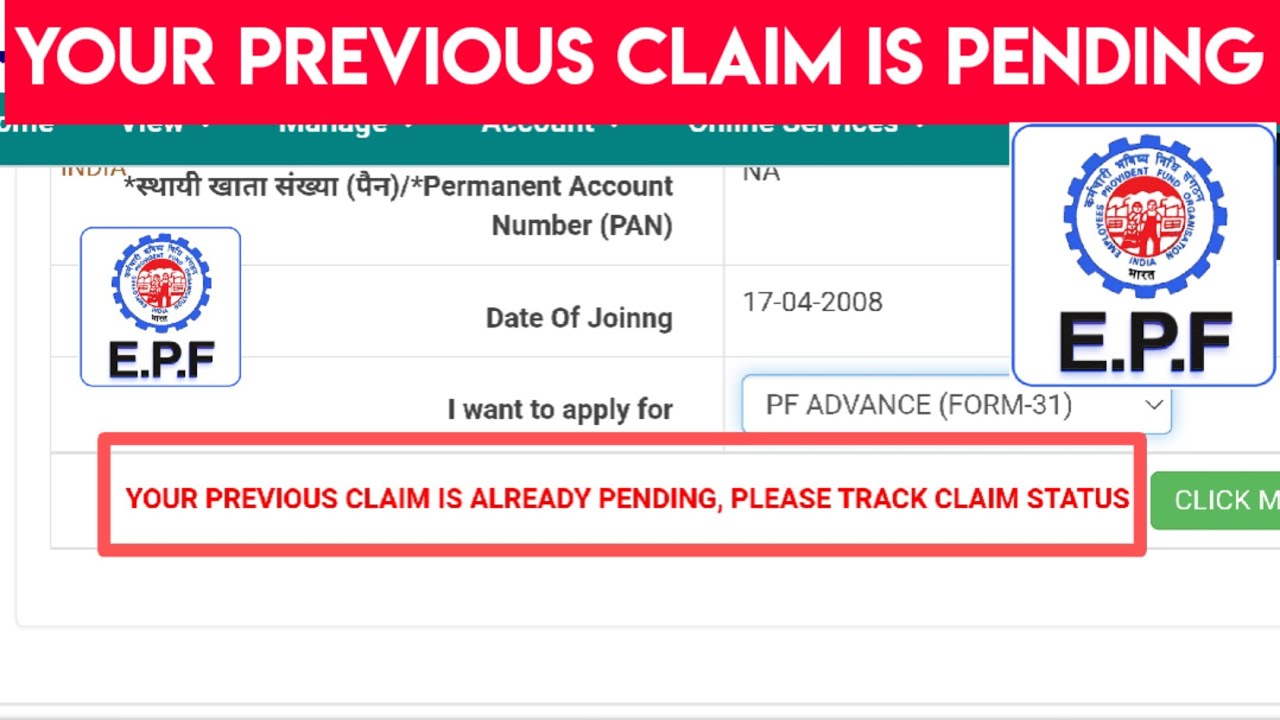 Your Previous Claim Is Already Pending Please Track Claim Status ...