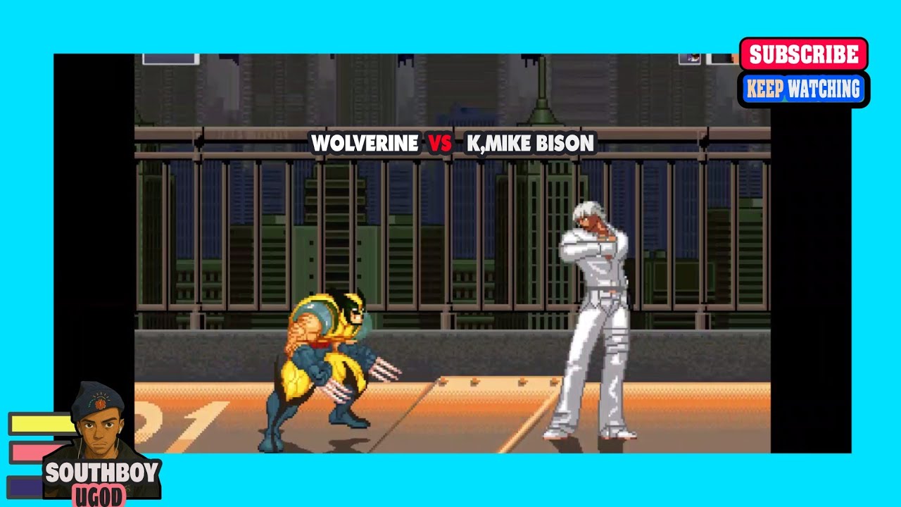 WOLVERINE VS K,MIKE BISON STREET FIGHTER ALPHA3 MUGEN 2025 - YouTube