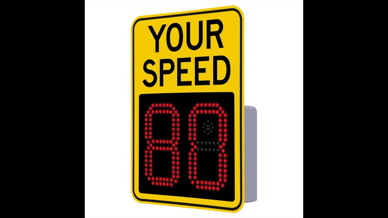 SafePace Evolution 12 Driver Feedback Radar Speed Sign - YouTube