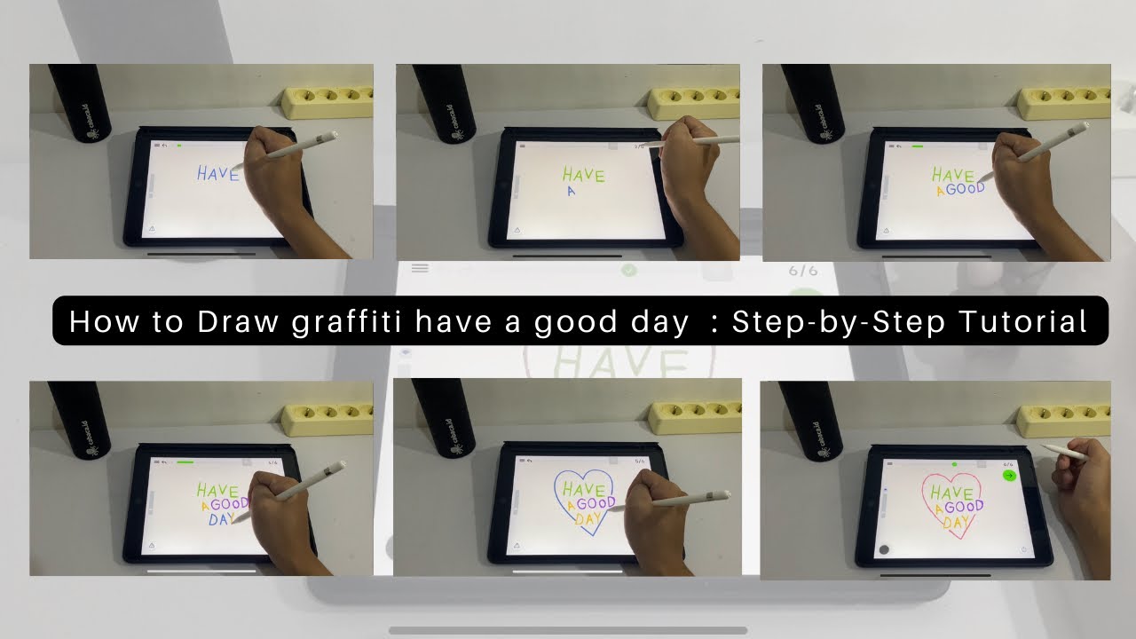 How to Draw "Have A Good Day" Graffiti for Beginners - YouTube
