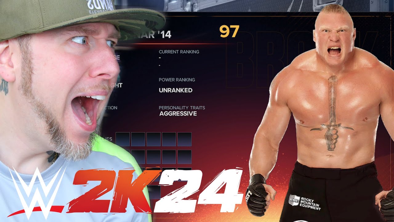 WWE 2K24 i just started a BROCK LESNAR Universe Mode - YouTube