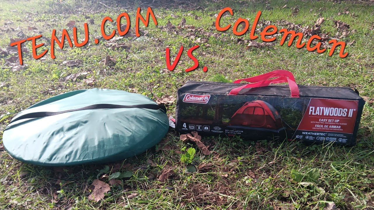 Temu $18 tent challenge vs $69 Coleman flatwoods 11 4 pt.2 - YouTube