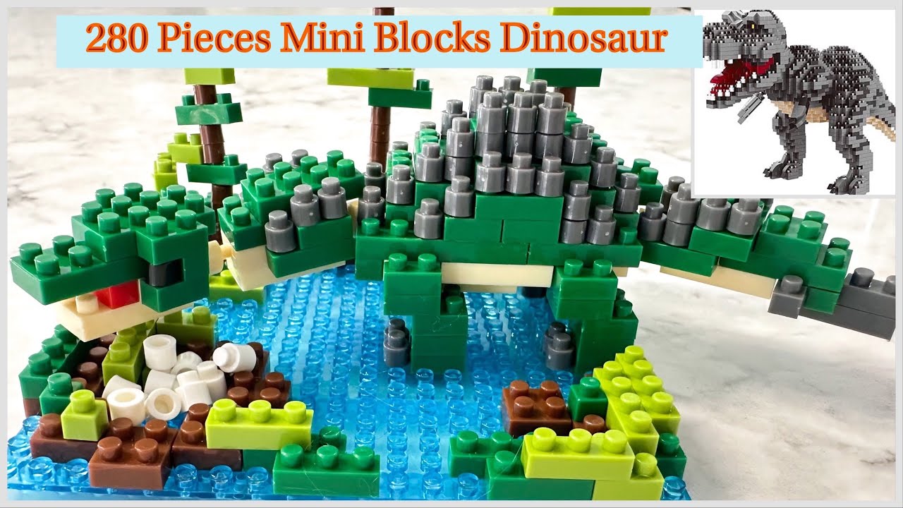 MINI BLOCKS 280 Pieces Dinosaur 🦖 - YouTube