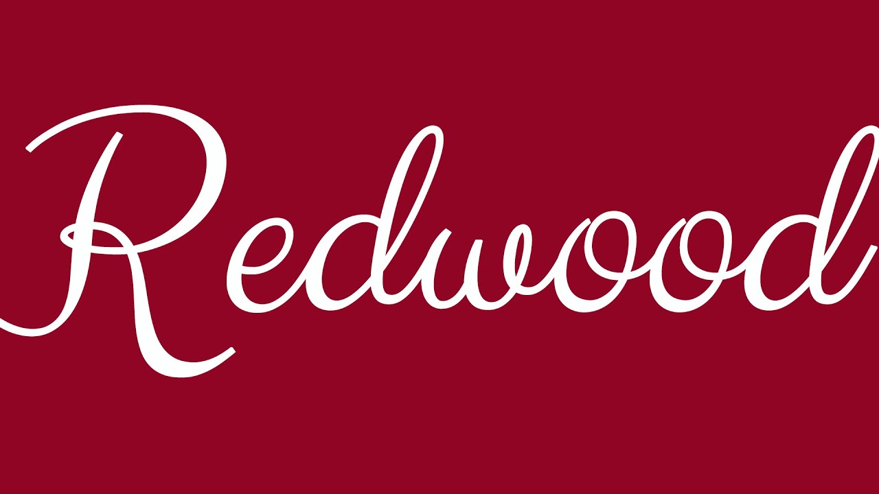 Learn how to Sign the Name Redwood Stylishly in Cursive Writing - YouTube
