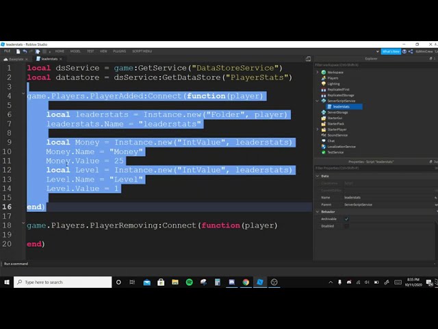 Intvalue Roblox Studio How To Make A Block That Gives You Points In
