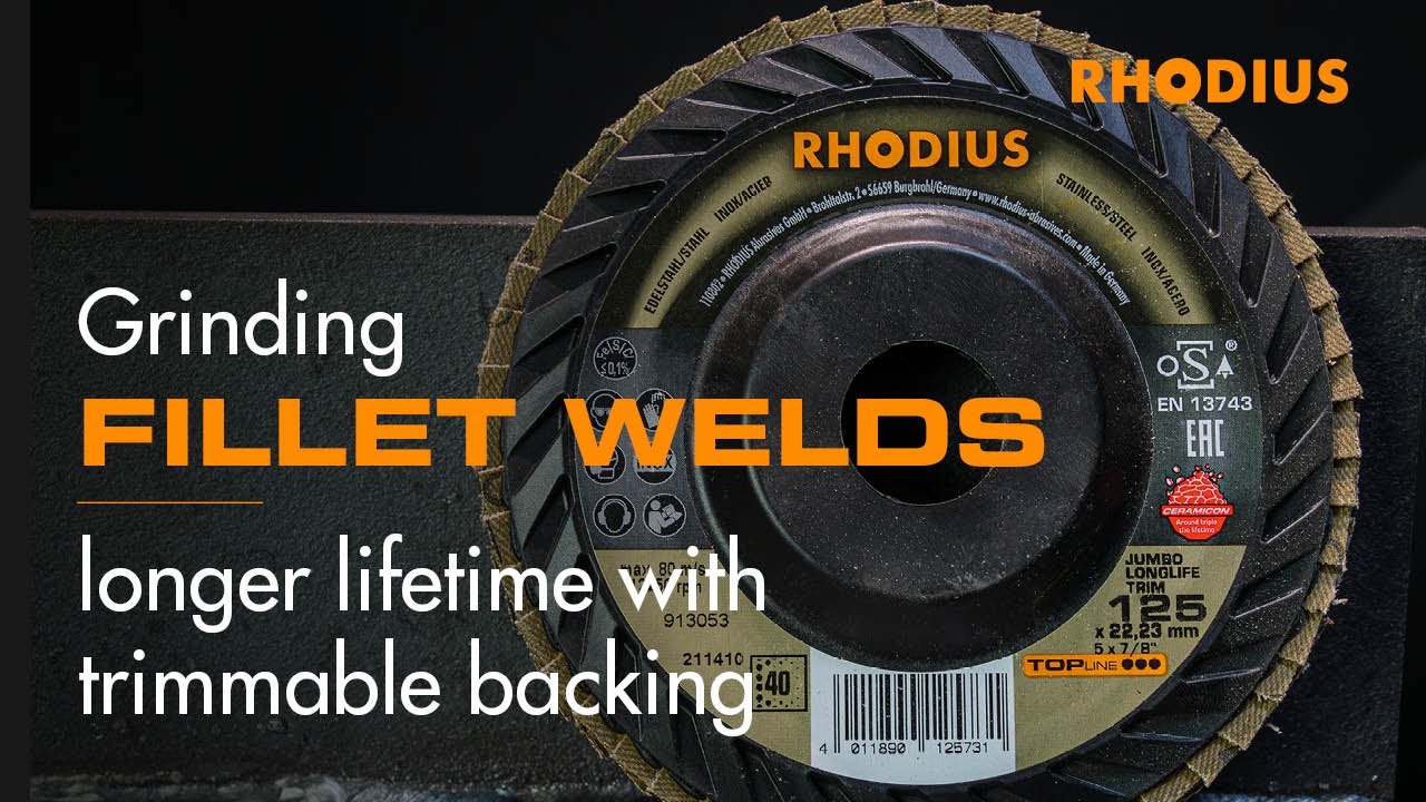 Grinding fillet welds – longer lifetime with trimmable backing - YouTube