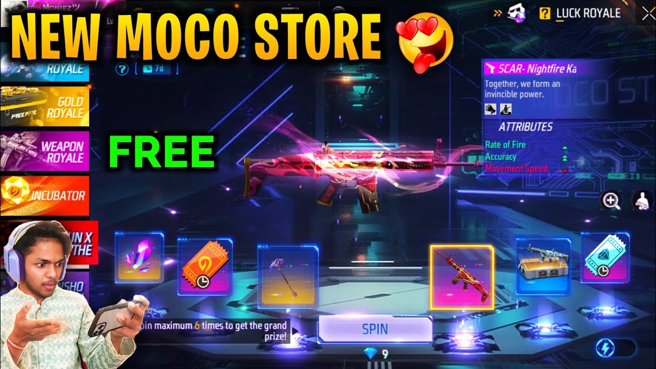 NEW MOCO STORE FREE FIRE NEW EVENT | FREE FIRE GUN X SCYTHE MOCO STORE EVENT | FF NEW EVENT ...