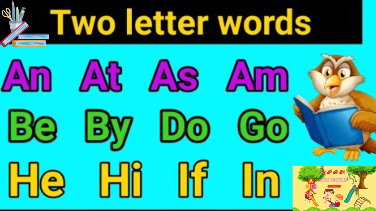 Learn Two-Letter Words: Easy Words for Kids - YouTube