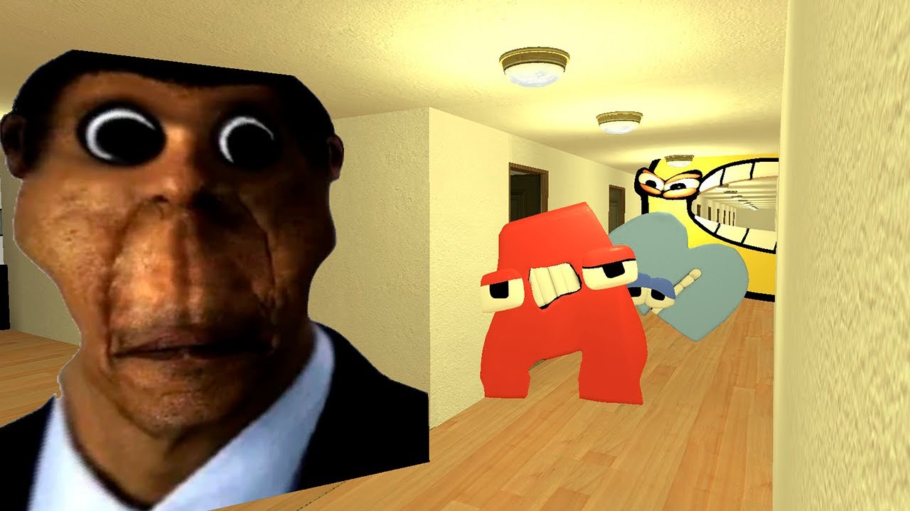 Obunga and Alphabet Lore in backrooms (Garry's Mod Nextbot) - YouTube