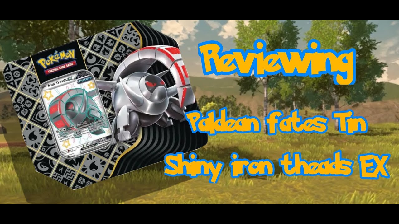 Reviewing Paldean fates Tin: Shiny iron threads Ex - YouTube