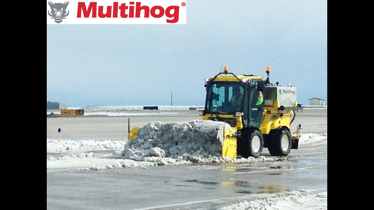 Multihog MH Tractor with Box Snow Plough - YouTube