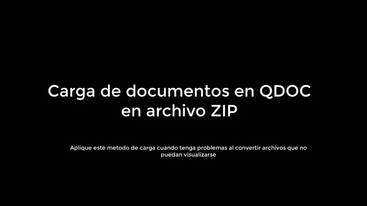 QDoc - Carga de documentos en paquete zip - YouTube