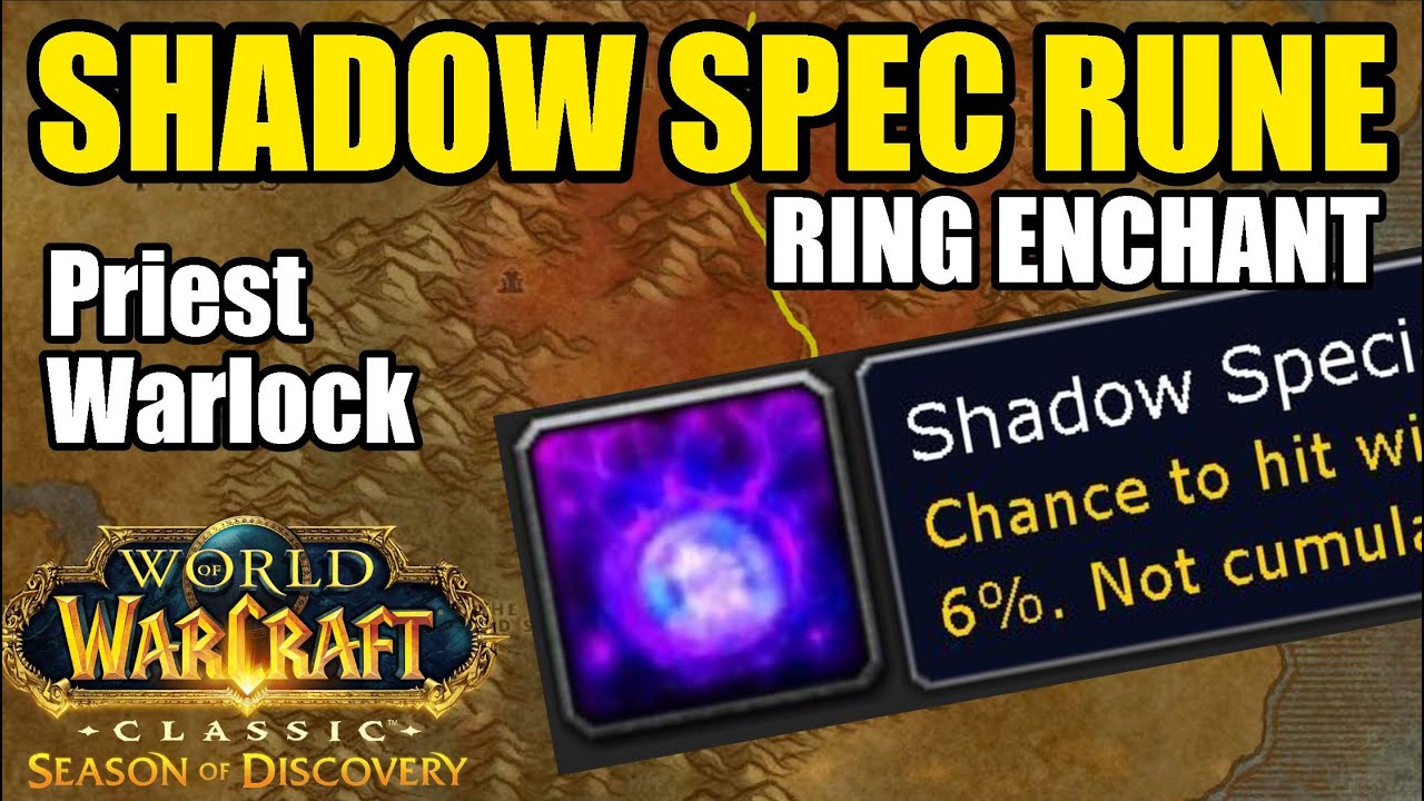 SHADOW SPEC Rune Guide | Priest Warlock Ring Enchant | WoW Classic SoD ...