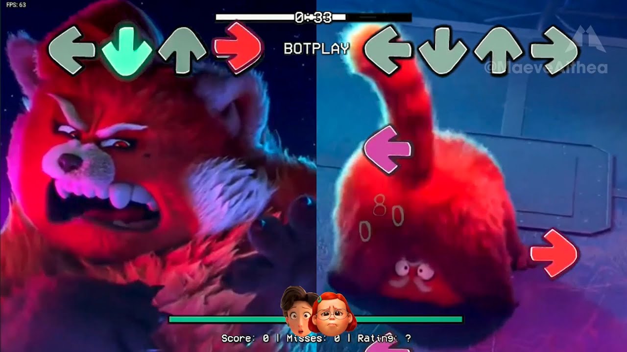 Ming VS Mei on Friday Night Funkin - Turning Red Memes FNF - YouTube