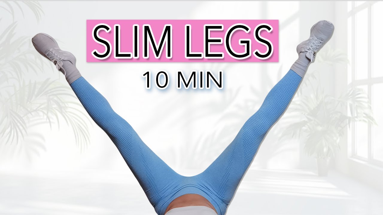 10 Minute Slim Legs Workout | No Talking, Music Only | Home Leg Workout ...