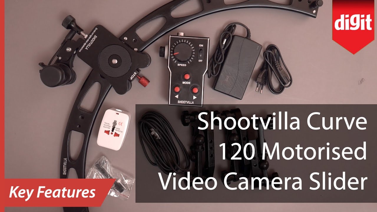 Shootvilla Curve 120 Motorised Video Camera Slider Key Features - YouTube