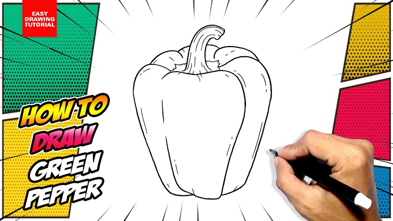 How to draw Green Pepper - YouTube