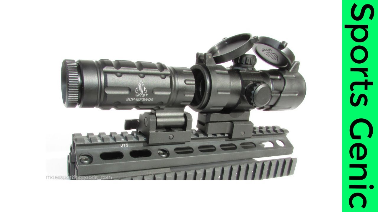 Red Dot Scope with 3x Flip to Side Magnifier Combo - UTG Rifle Scope ...