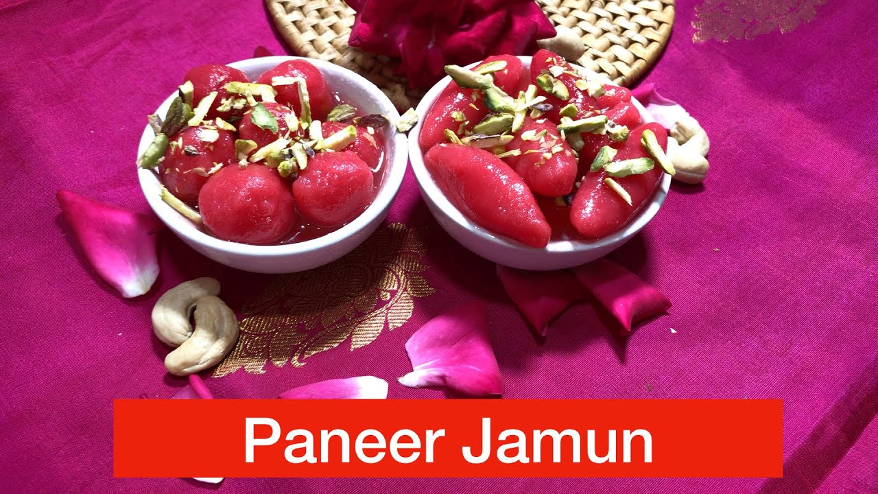 Easy paneer Jamun | Rose Jamun| How to make soft paneer Gulab Jamun ...