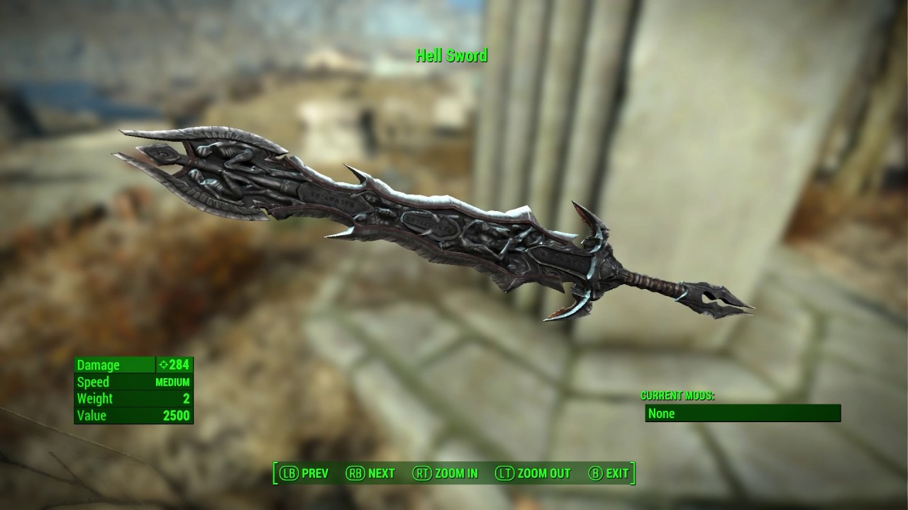 Fallout 4 Mod Review Hellsword - YouTube