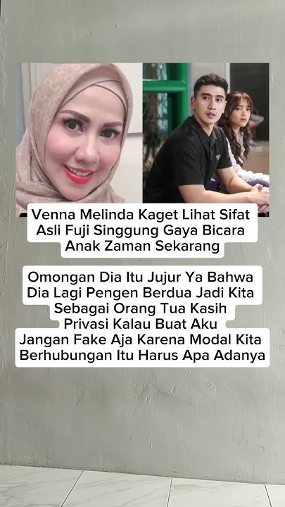 Venna Melinda kaget Dengan Sifat Asli Fuji yang begini - YouTube