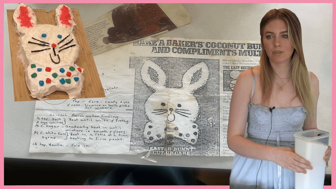 MAKING A VINTAGE EASTER BUNNY CAKE! - YouTube