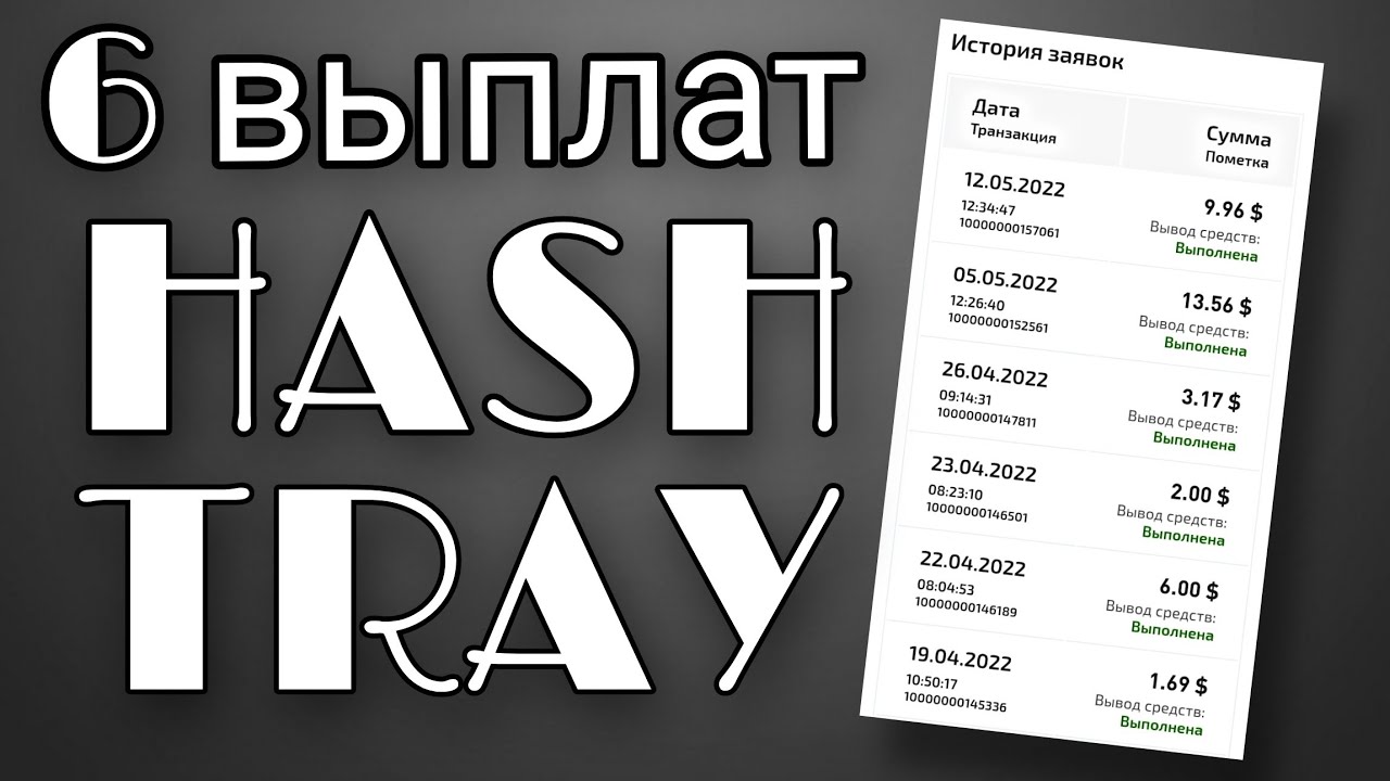 HASH TRAY очередной вывод средств. Как заработать новичку и не потерять ...