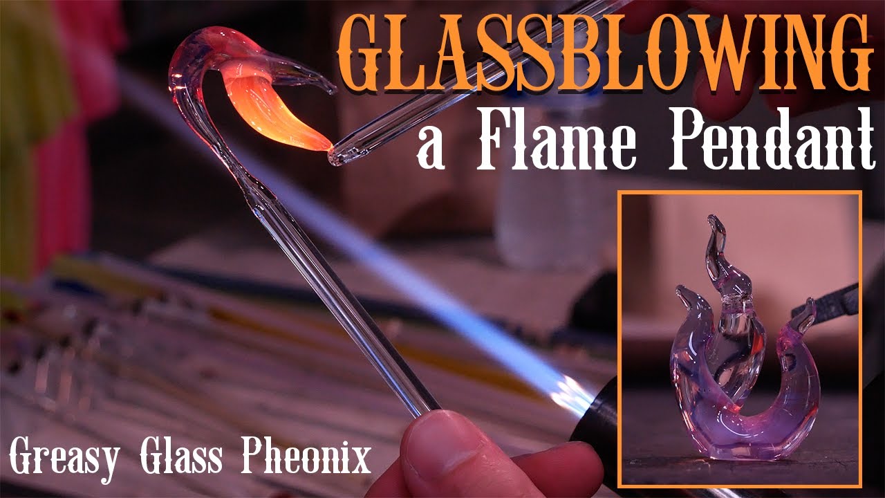 Glassblowing a STUNNING Phoenix Flame | Greasy Glass Phoenix - YouTube